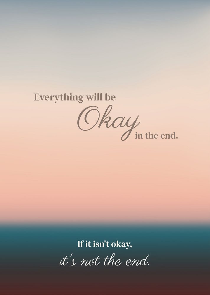 Inspirational gradient quote poster. | Free Photo - rawpixel
