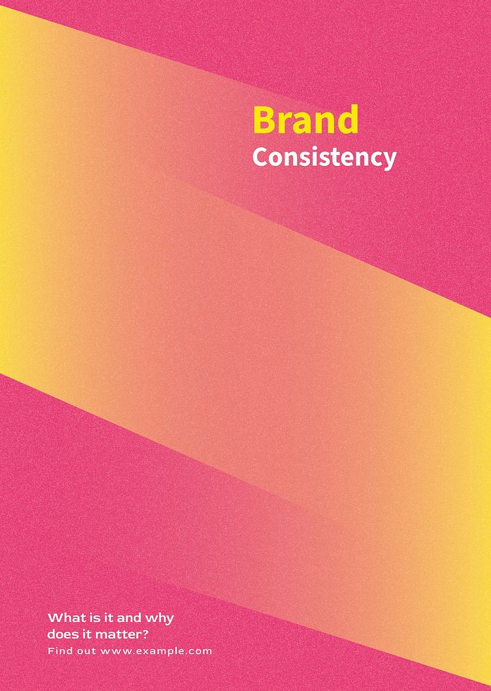 Vibrant brand consistency gradient poster | Free Vector Template - rawpixel
