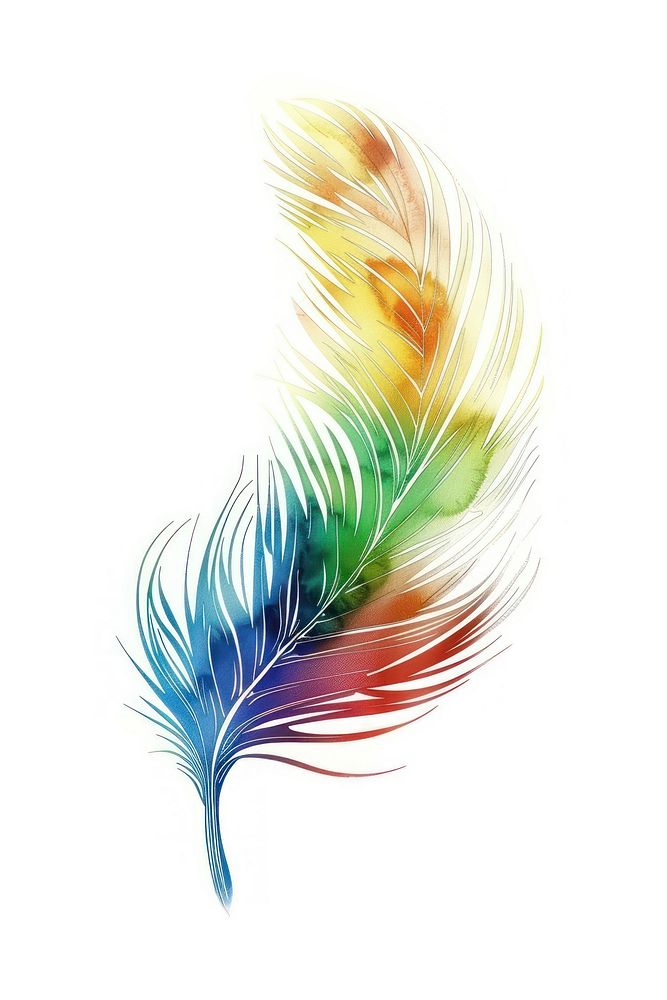 Colorful feather colors art. | Free Photo Illustration - rawpixel