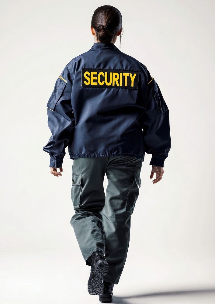 Security guard walking attire back | Free Photo - rawpixel