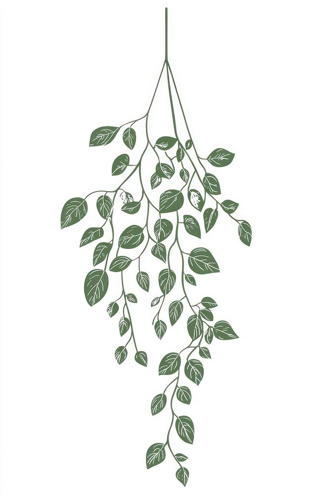 Hanging plant art illustration leaves. | Free Photo Illustration - rawpixel