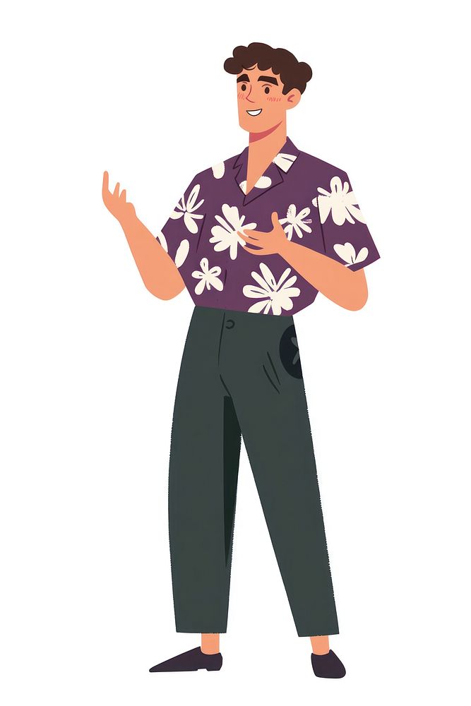 Man talking illustration character shirt. | Free Photo Illustration ...