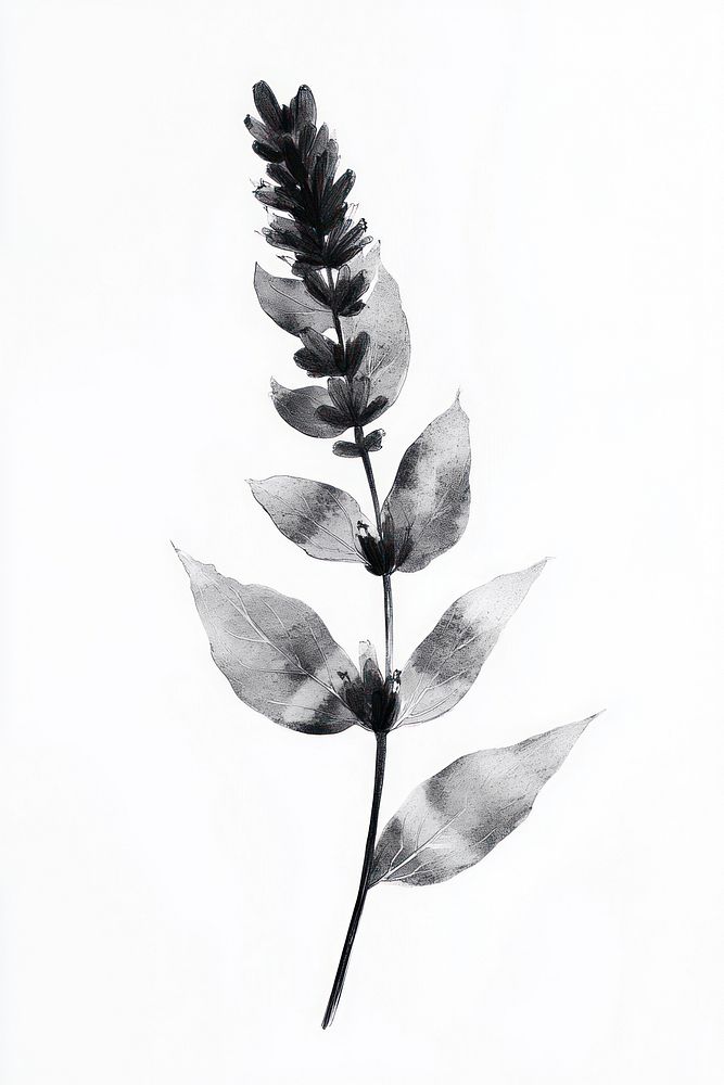 Lavender drawing plant black. | Free Photo Illustration - rawpixel