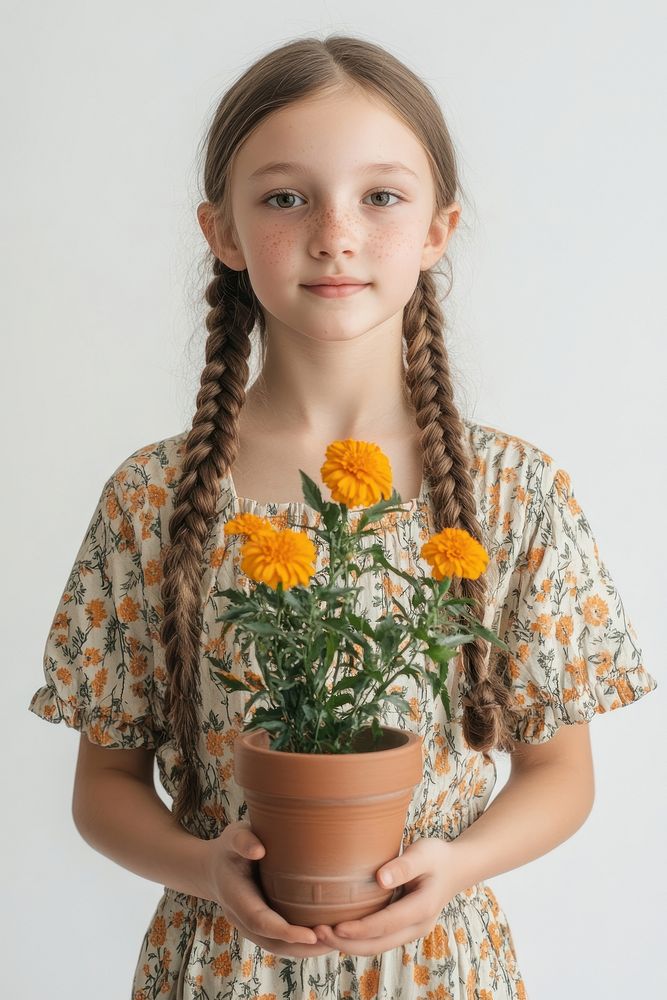 Teenage girl hair marigold natural. | Free Photo - rawpixel