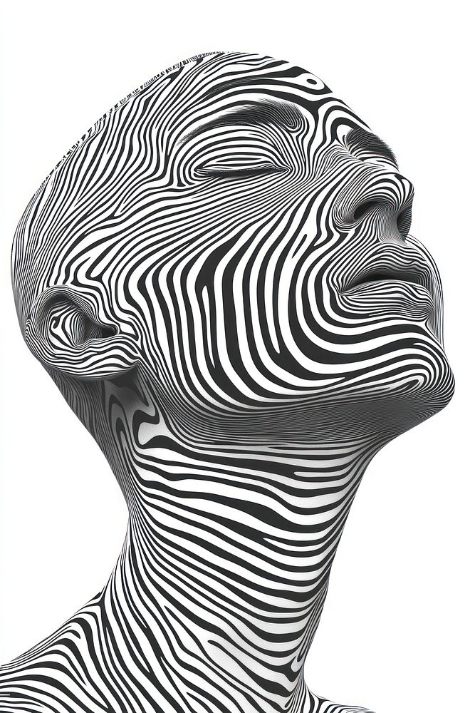 Human portrait line illusion art | Free Photo Illustration - rawpixel