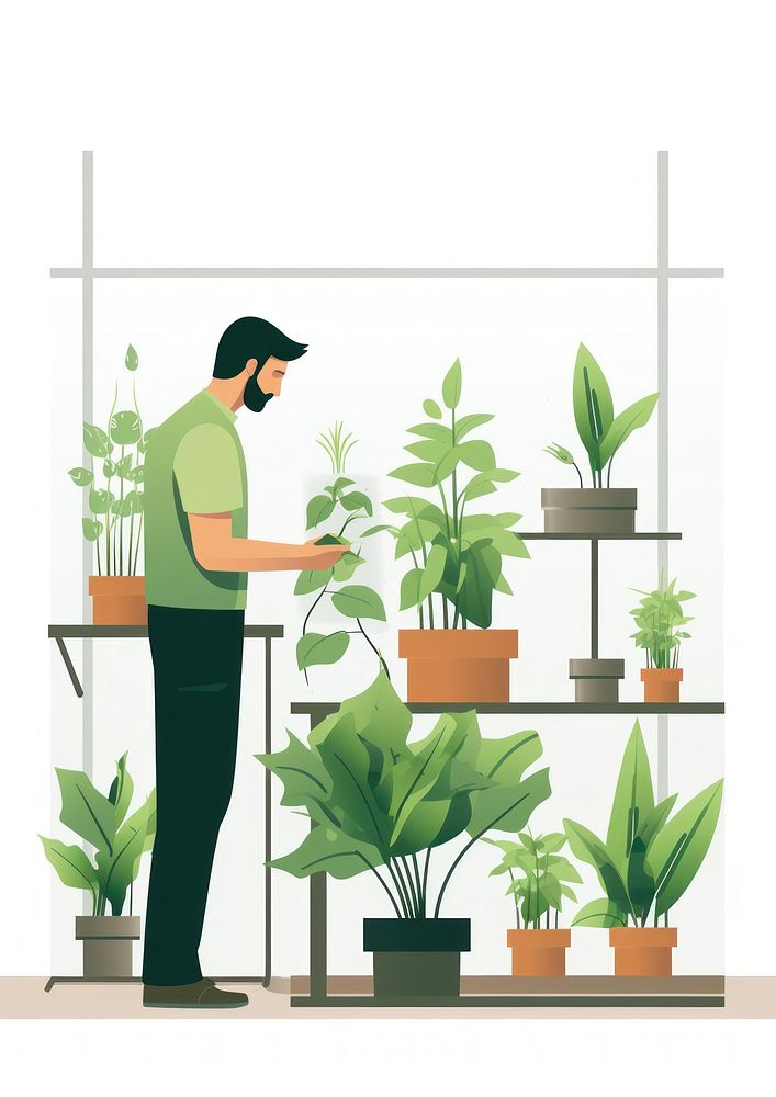 Cultivation Plant plants man illustration. | Free Photo Illustration ...