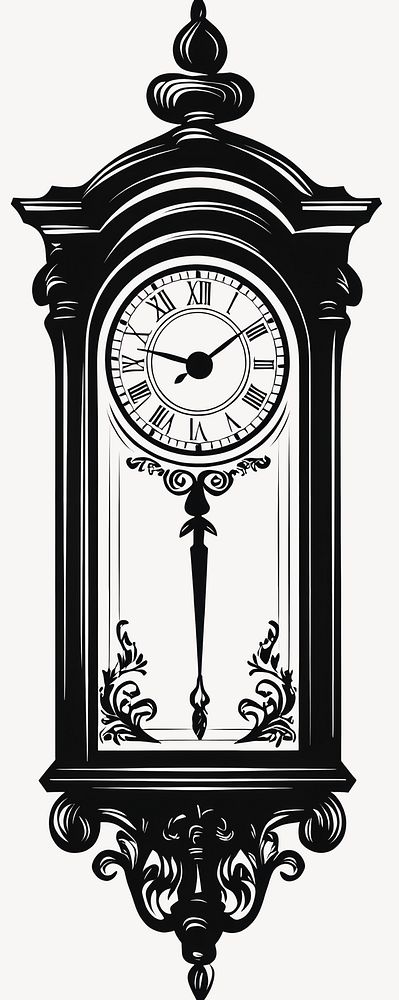 Vintage long clock illustration vintage | Free Vector - rawpixel