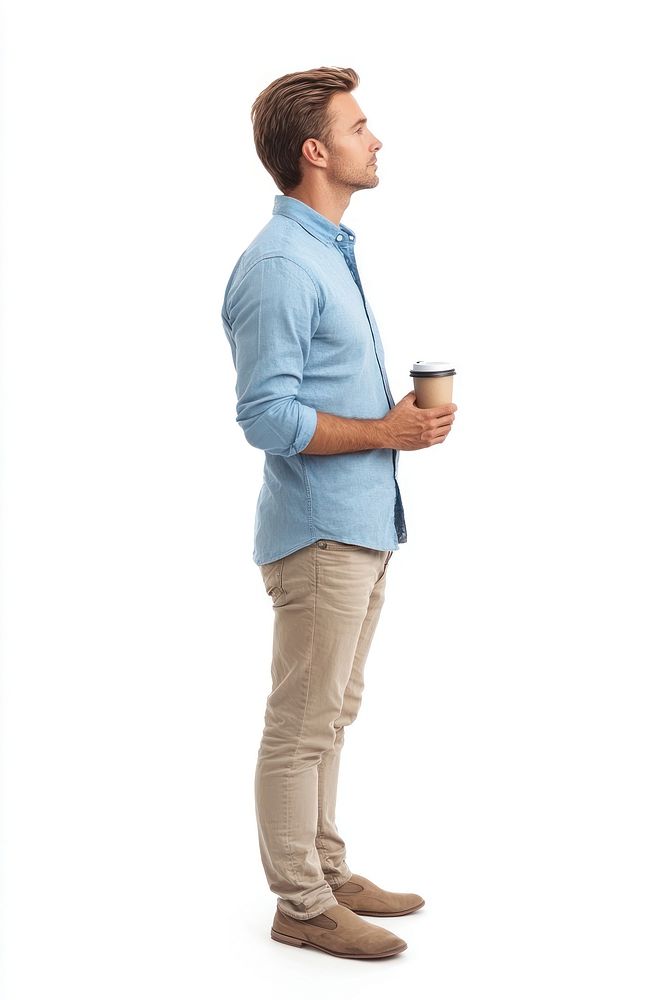 Man standing waiting cup background | Free Photo - rawpixel