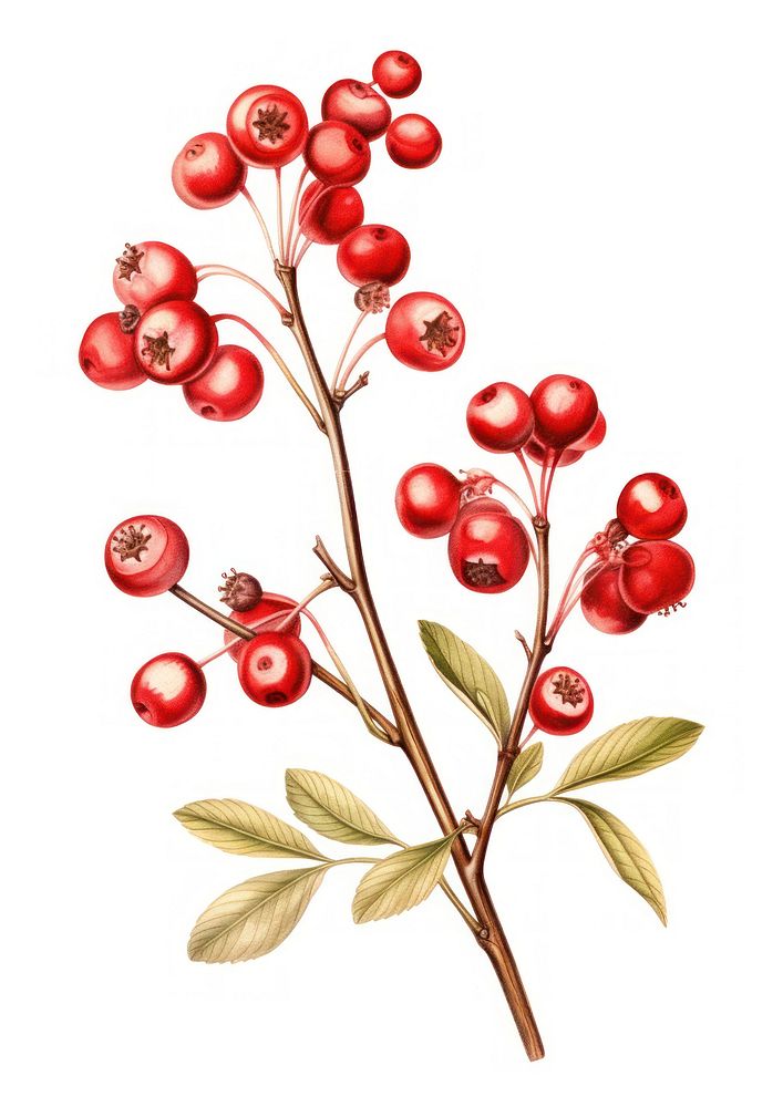 Cranberry branch flower cranberry art | Free Photo - rawpixel