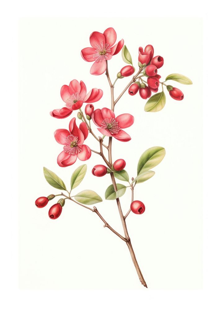 Cranberry branch flower cranberry art | Free Photo - rawpixel