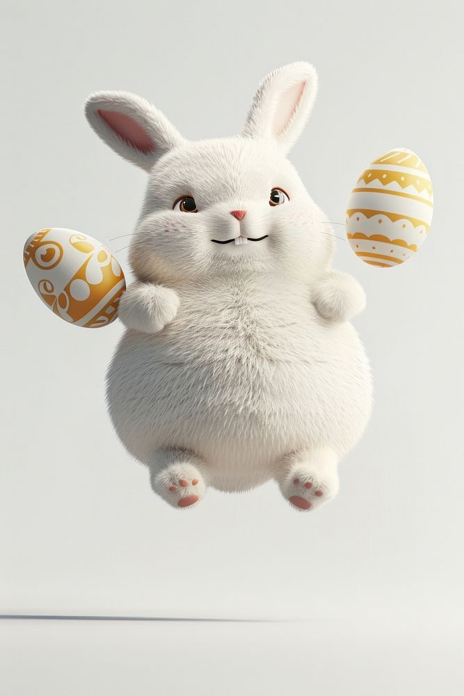 Bunny eggs fluffy easter. | Free Photo Illustration - rawpixel