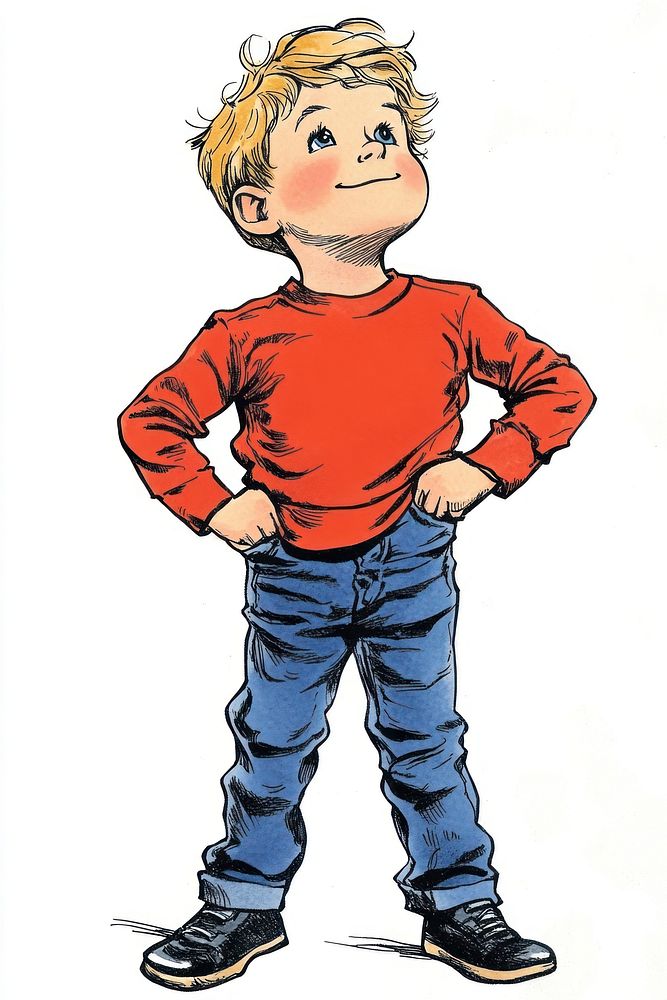 Boy illustration cartoon publication. | Free Photo Illustration - rawpixel