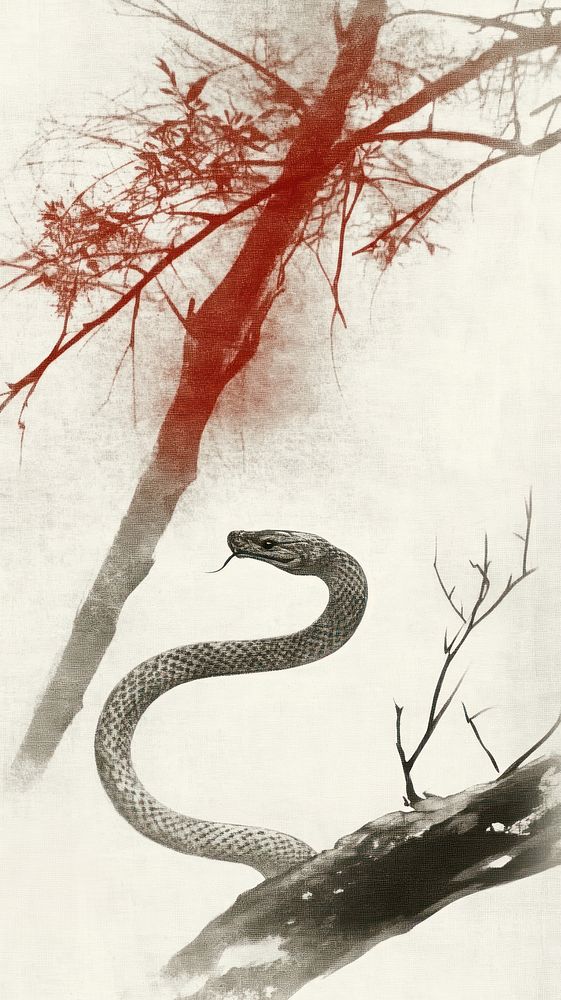 Chinese Snake snake illustration style. | Free Photo Illustration ...