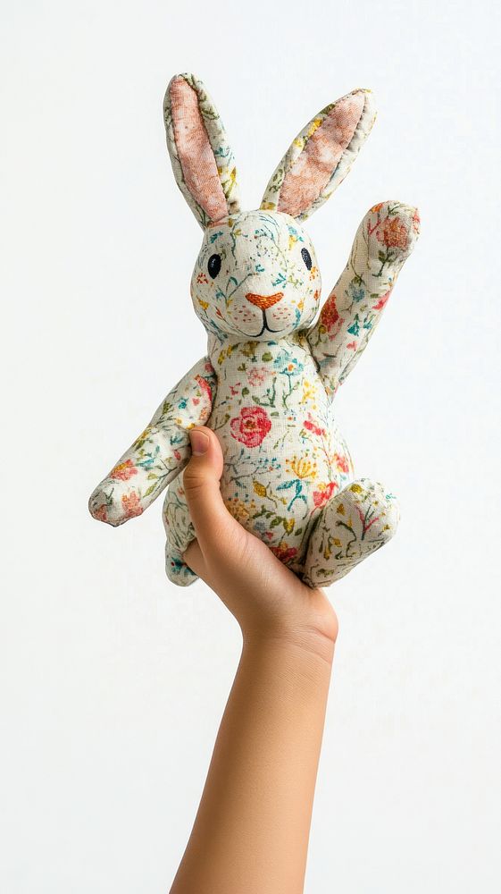 Hand raising rabbit puppet pattern | Free Photo - rawpixel