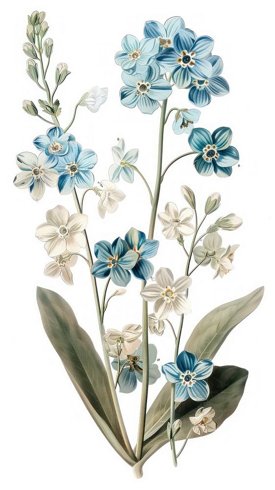 Forget-Me-Nots flower flowers art illustration. | Free Photo ...