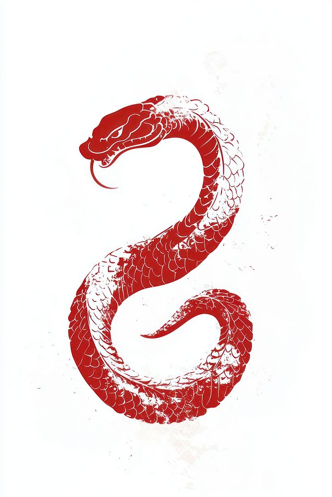 Chinese snake illustration red mythical | Free Photo Illustration ...