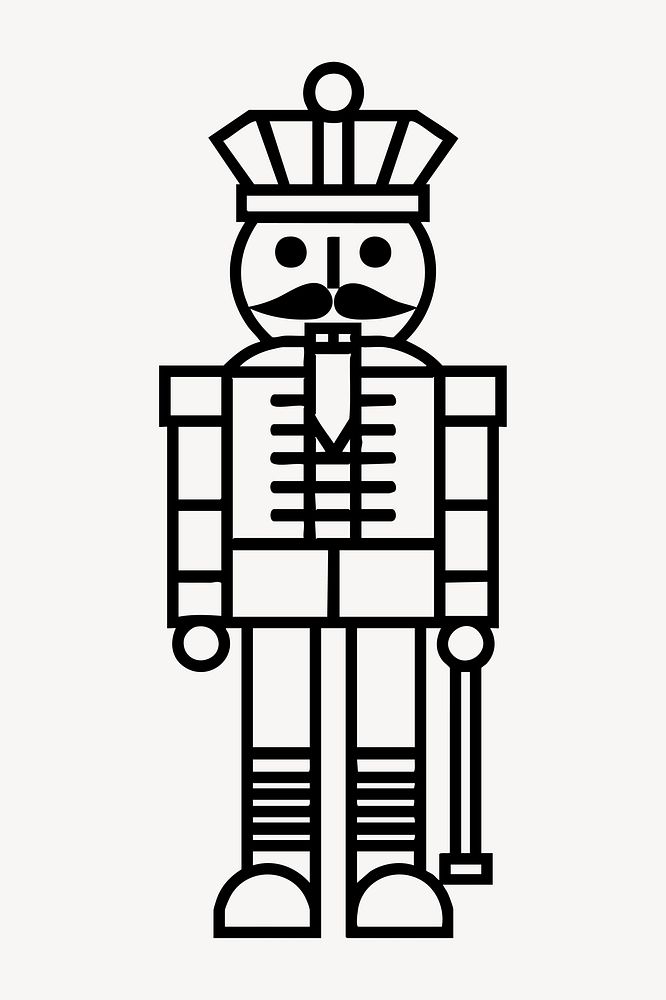 Minimalist nutcracker line art vector | Free Vector - rawpixel