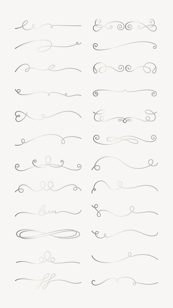 Vector set. Elegant swirl dividers | Premium Vector - rawpixel