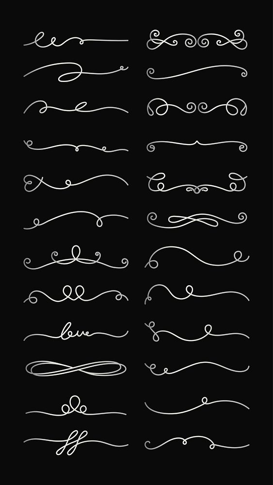Vector set. Elegant swirl dividers | Premium Vector - rawpixel