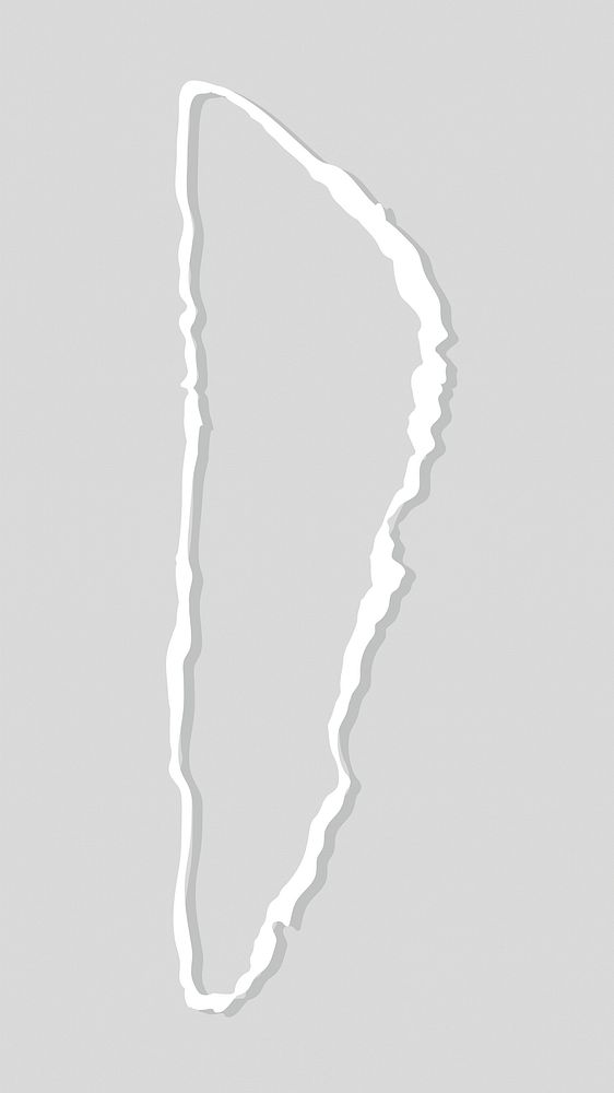 Abstract jagged white shape element | Free Photo Illustration - rawpixel