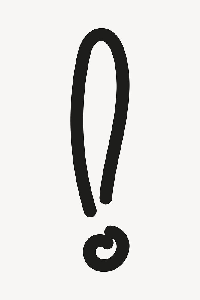 Minimalist exclamation mark playful, modern | Free Vector - rawpixel