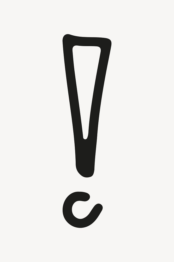 Minimalist black exclamation mark light | Free Vector - rawpixel