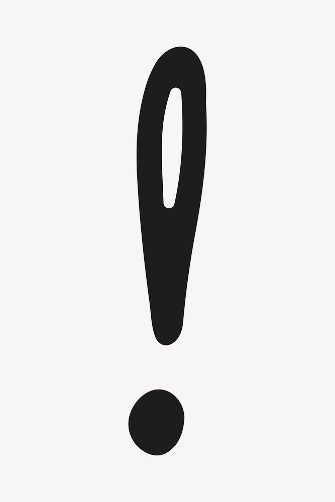 Minimalist black exclamation mark light, | Free Vector - rawpixel