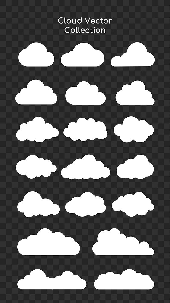 Vector cloud collection various cloud | Premium Vector - rawpixel