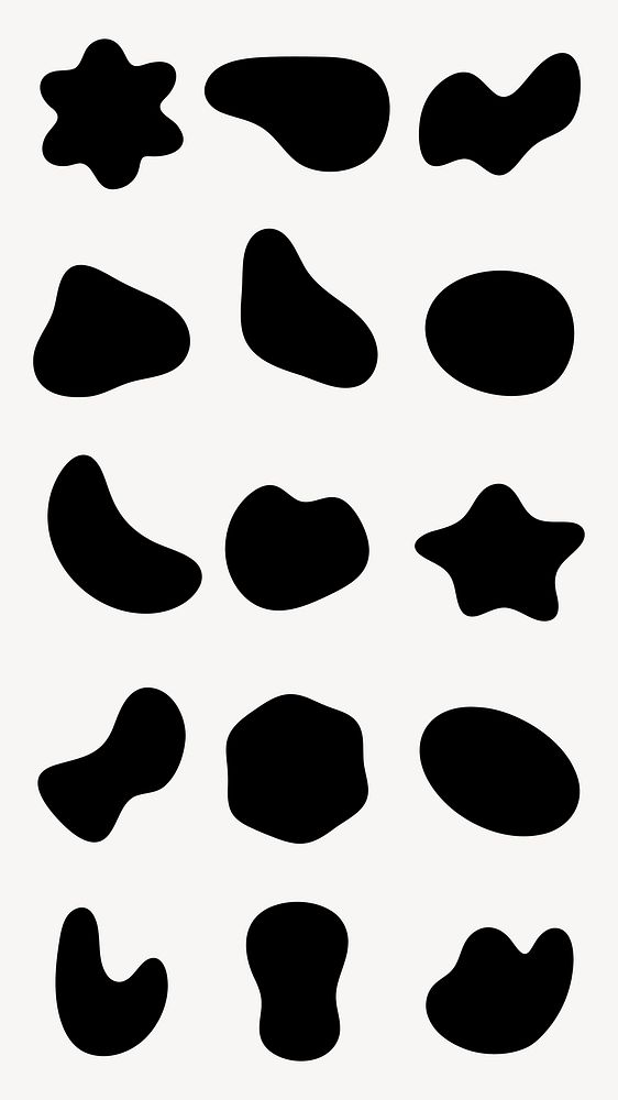 Abstract black shapes white background. | Premium Vector - rawpixel