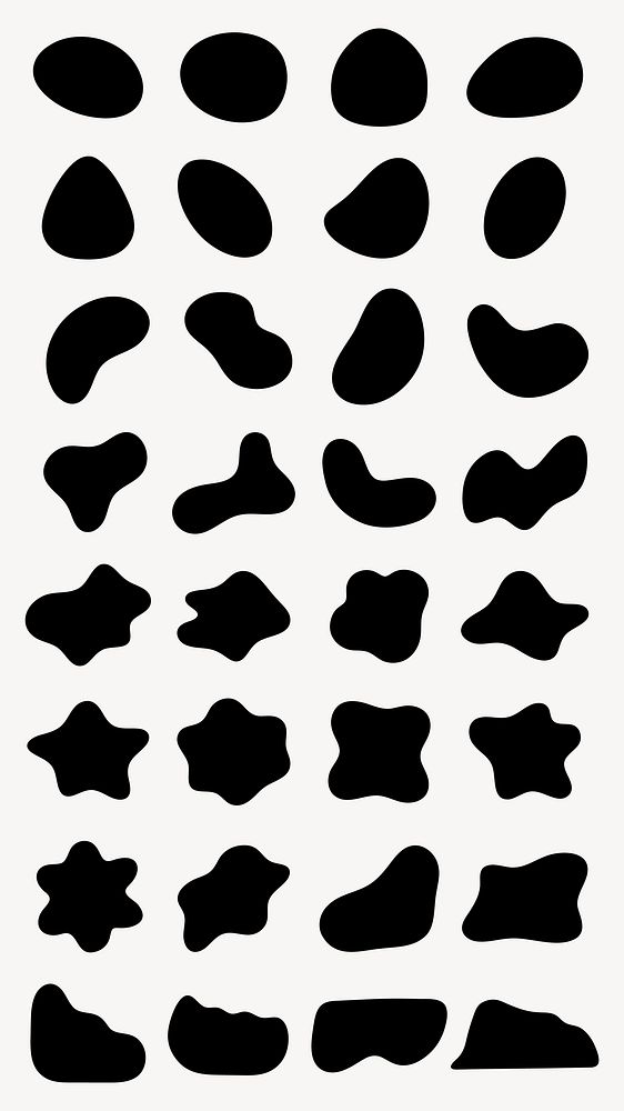 Abstract black shapes white background. | Premium Vector - rawpixel