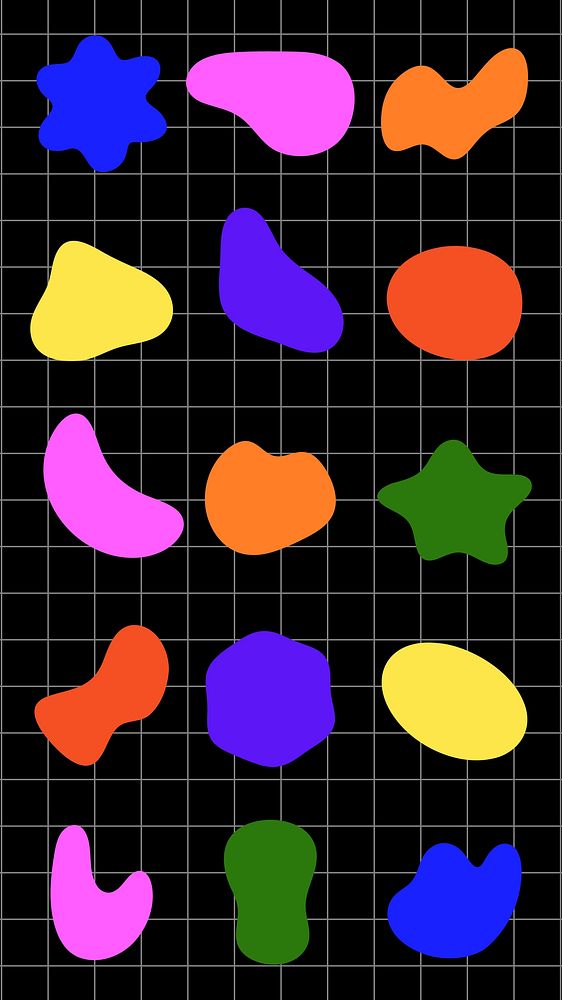 Colorful abstract shapes grid background. | Premium Vector - rawpixel