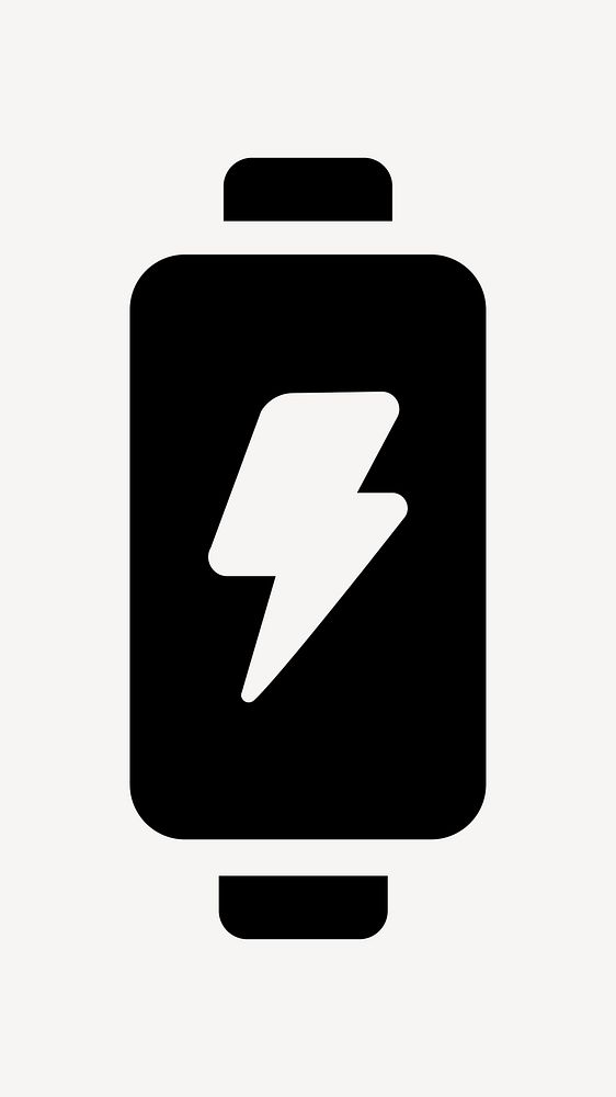 Minimalist battery charging, UI icon | Free Photo Illustration - rawpixel