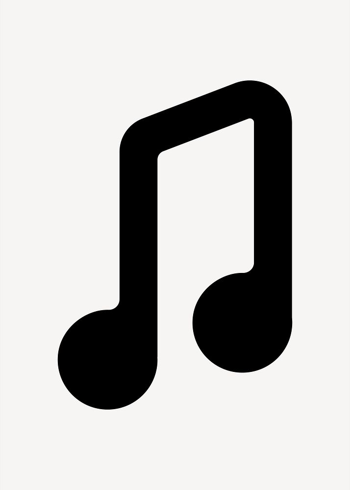 Bold musical note, UI icon | Free Vector - rawpixel