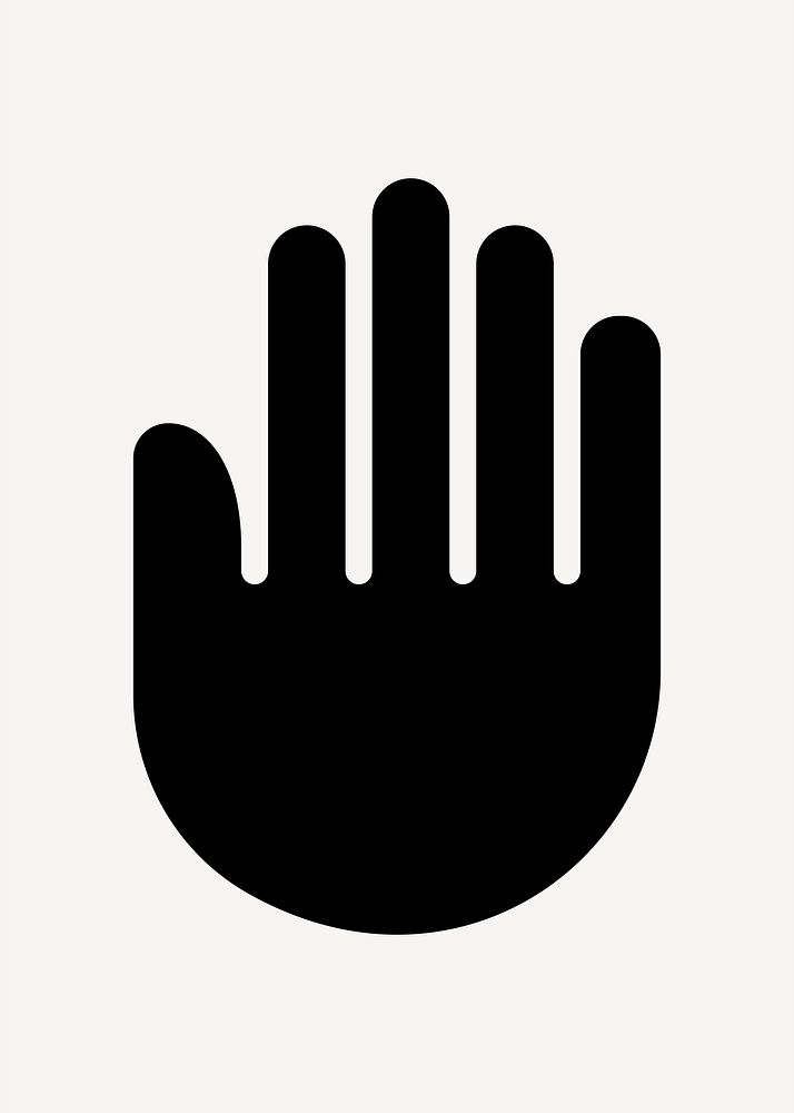 Minimalist black hand symbol, UI | Free Vector - rawpixel