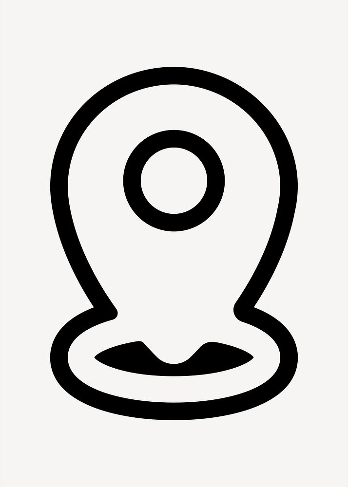 Minimalist location pin, UI icon | Free Photo Illustration - rawpixel