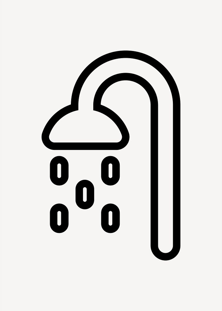 Minimalist shower design, UI icon | Free Vector - rawpixel