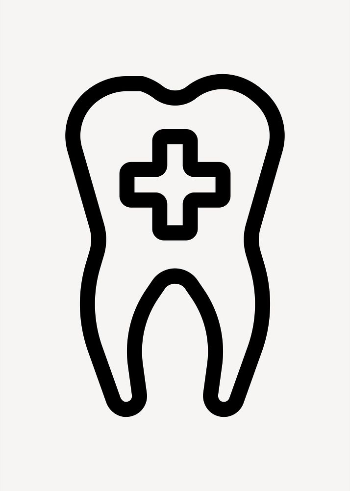 Dental health symbol illustration, UI | Free Vector - rawpixel