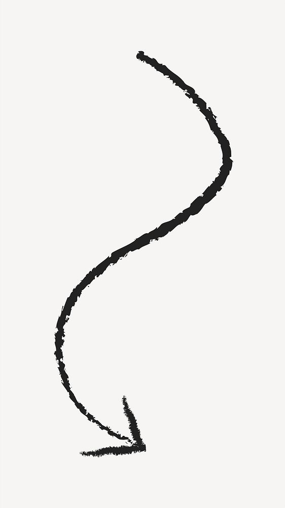 Curved arrow textured design element | Free Photo Illustration - rawpixel
