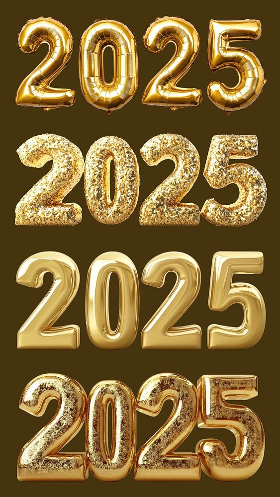 New Year 2025, element collection | Free Photo - rawpixel