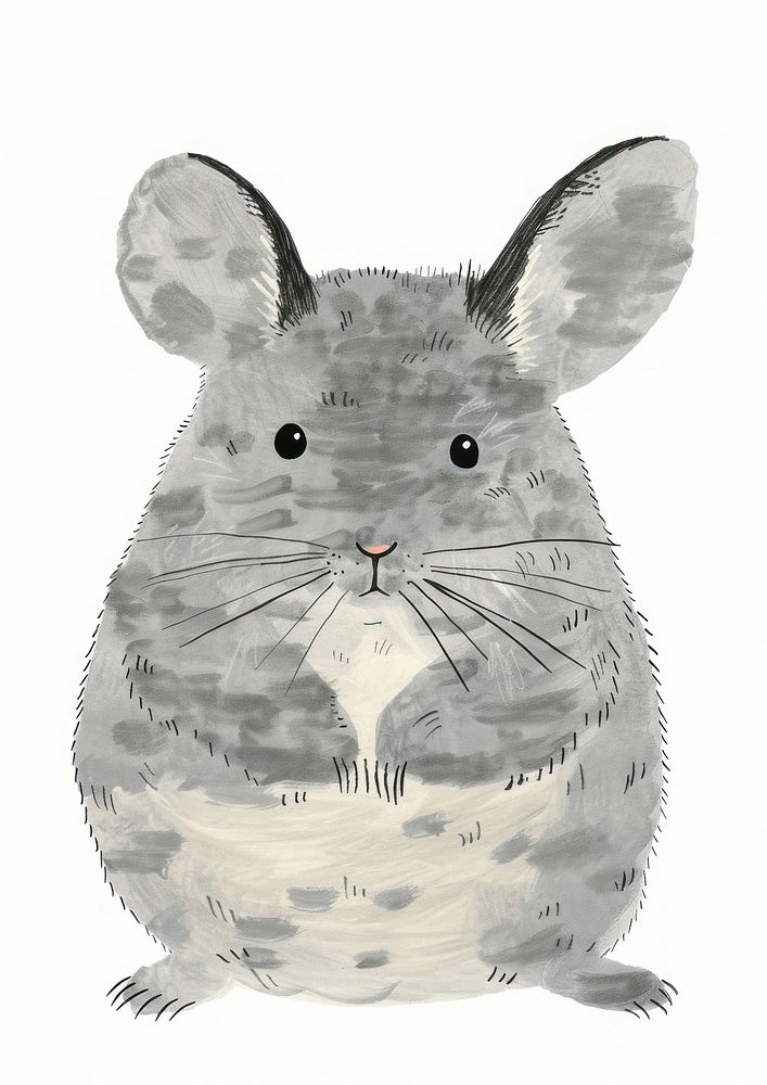 Chinchilla chinchilla drawing art. | Free Photo Illustration - rawpixel