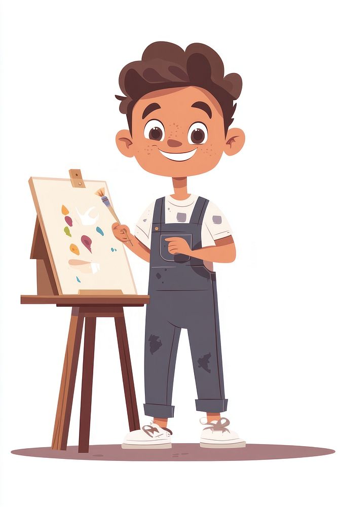 Child canvas boy art. | Free Photo Illustration - rawpixel