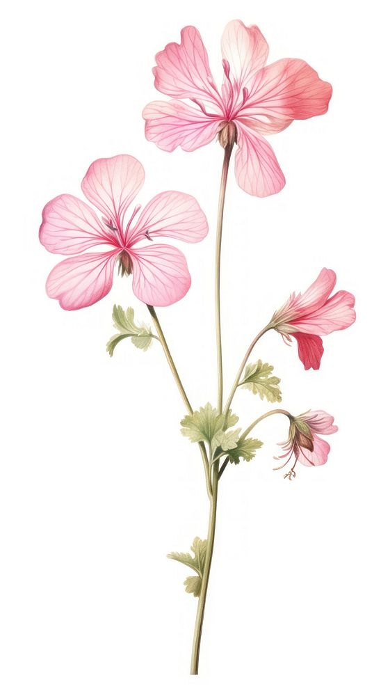 Flower illustration botanical geranium. | Free Photo Illustration ...