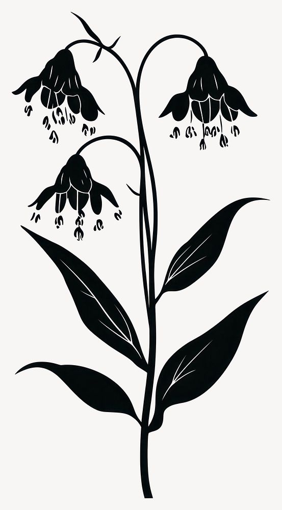 Wild flower Wild Comfrey illustration | Free Vector - rawpixel