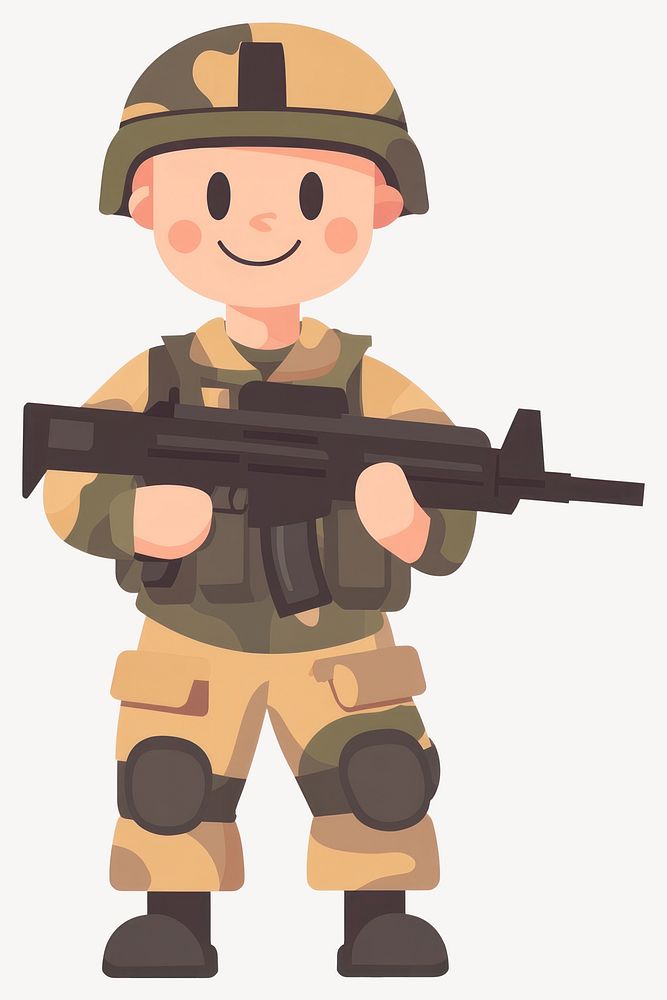 Soldier illustration military rifle vector | Free Vector - rawpixel