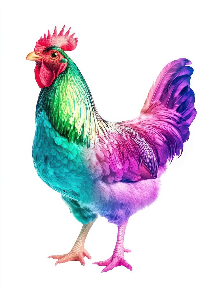 Chicken Neon rim light rooster | Free Photo - rawpixel