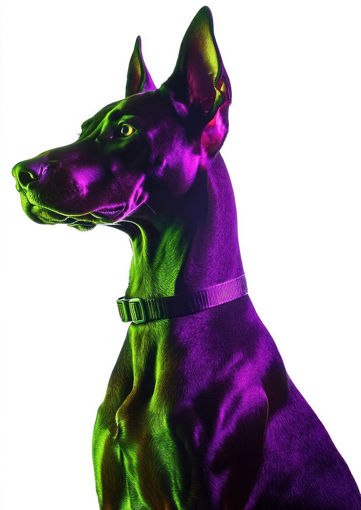 Dobermann Neon rim light doberman | Free Photo - rawpixel