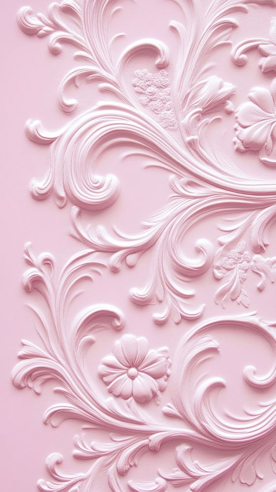 Rococo ribbons pattern decorative wallpaper | Free Photo - rawpixel