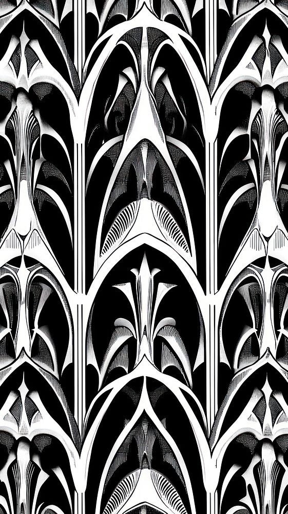 Gothic arches pattern illustration wallpaper | Free Photo Illustration ...