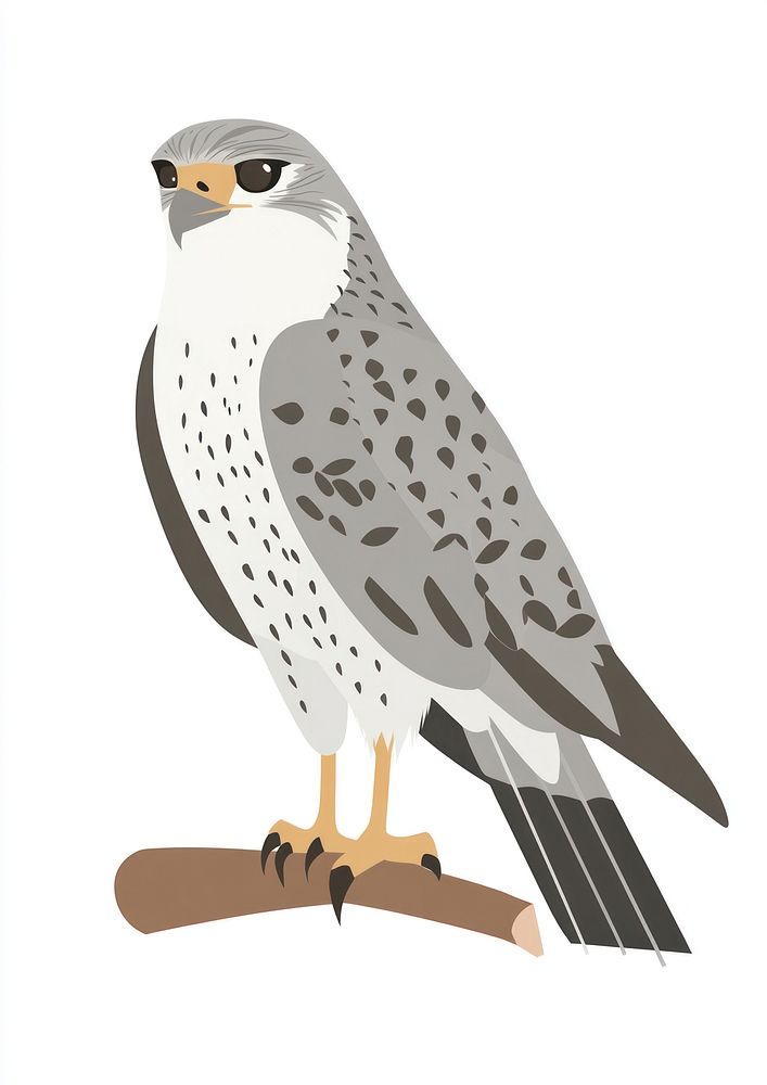 Gyrfalcon illustration bird art. | Free Photo Illustration - rawpixel