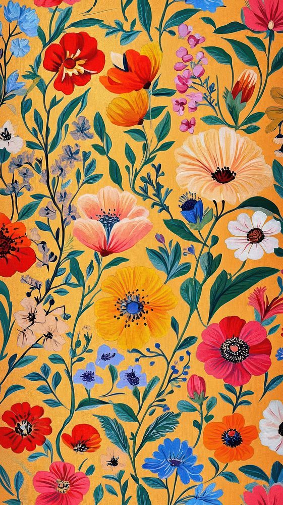 Vintage maximalist wallpaper pattern art | Free Photo Illustration ...